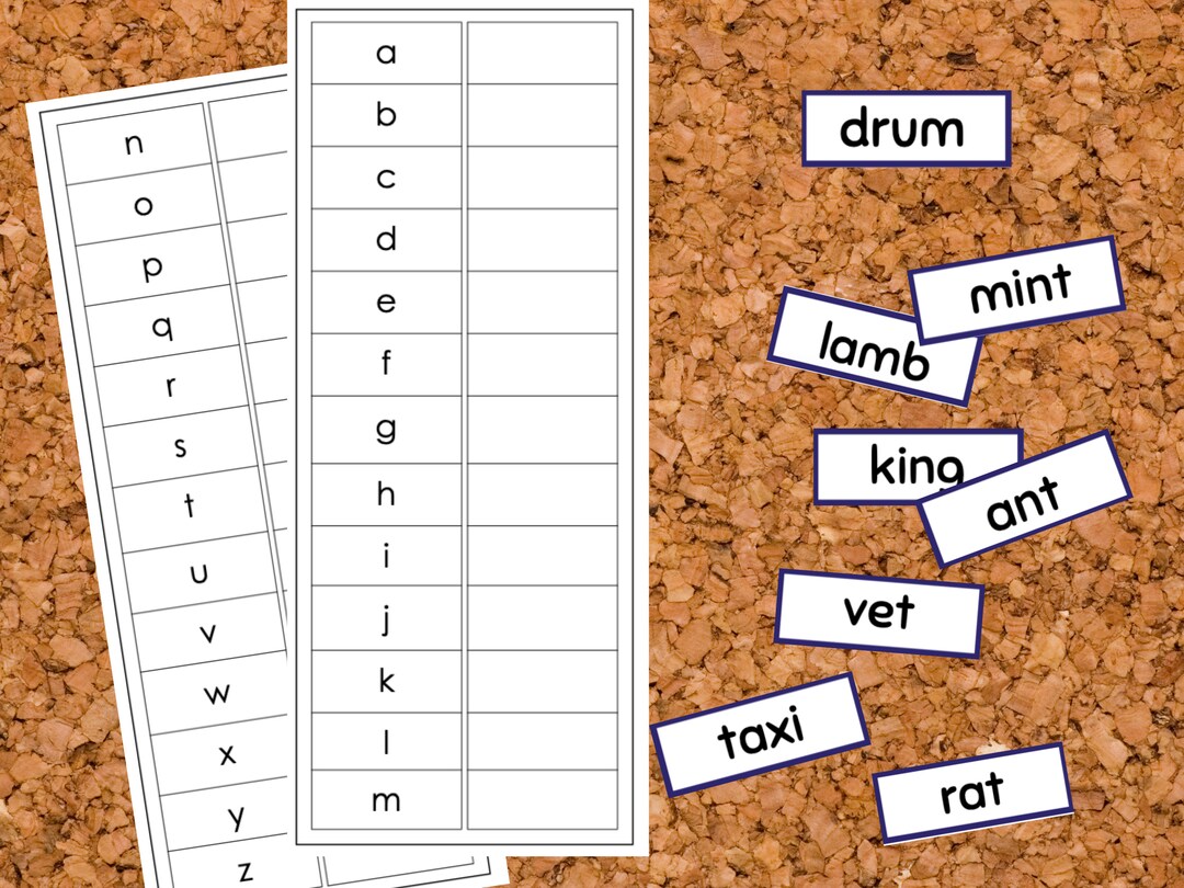 Montessori Alphabetical Order - Etsy