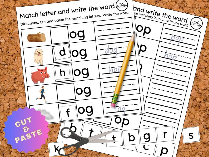 Complete CVC Word Family Worksheets - Etsy