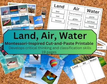 Animal Classification Science Sorting Worksheet Land Water and Air - Etsy