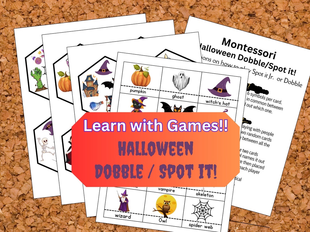 Halloween Spot It | Dobble Game - Fun and Educational! - Etsy