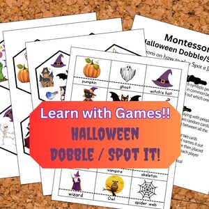 Halloween Spot It | Dobble Game - Fun and Educational! - Etsy