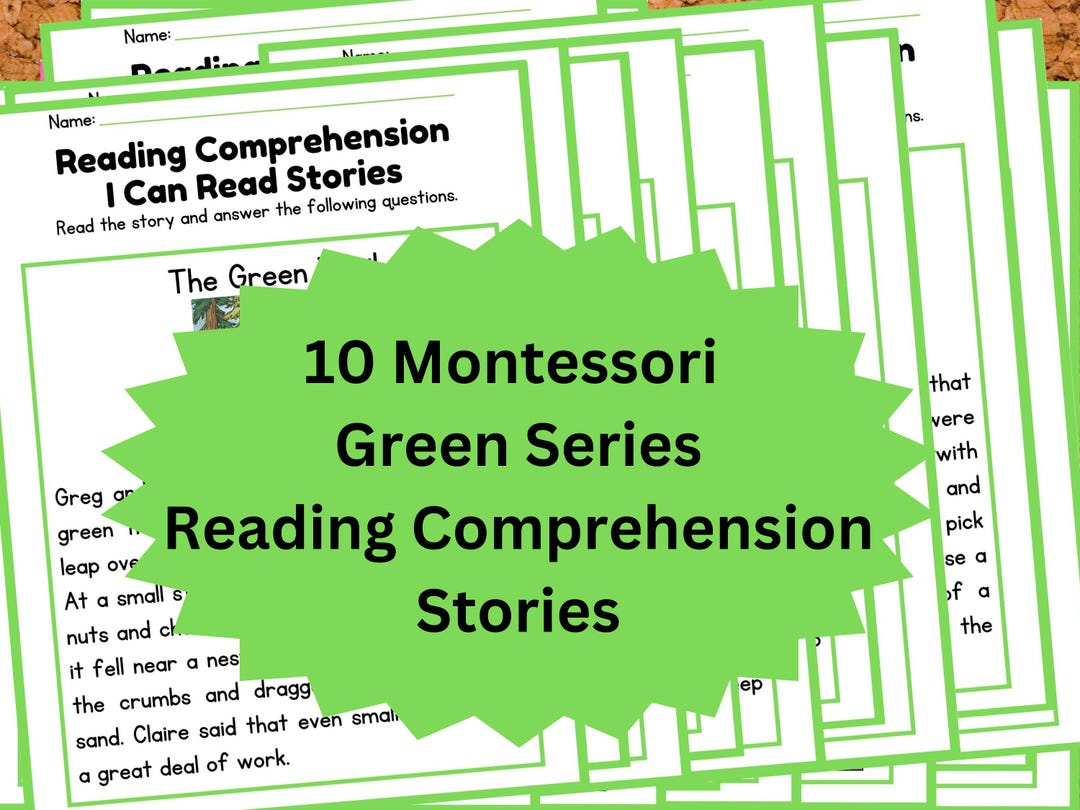 Montessori Green Series Reading Comprehension – 10 Decodable Stories ...