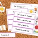 Pink Montessori Sentence Strip and Pictures - Etsy