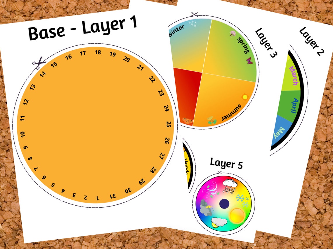 Interactive Spinning Wheel Calendar - Etsy