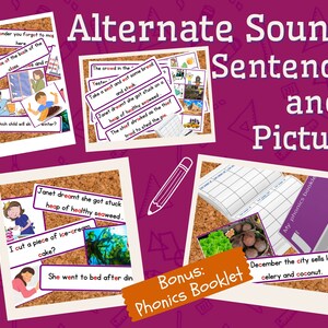 Grapheme Alternate Sounds Sentences and Pictures - Etsy