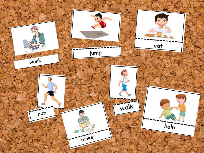 Action Verbs Dobble / Spot It! - Etsy