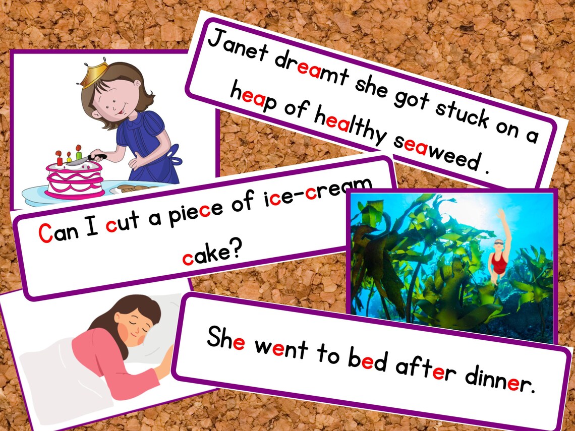 Grapheme Alternate Sounds Sentences and Pictures - Etsy