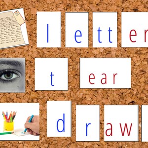 Montessori Green Series Pictures and Letters - Etsy