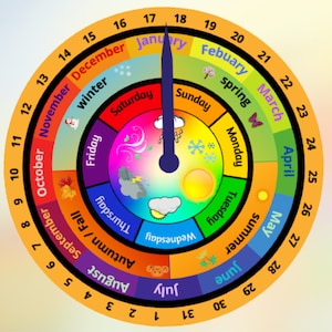 Interactive Spinning Wheel Calendar - Etsy