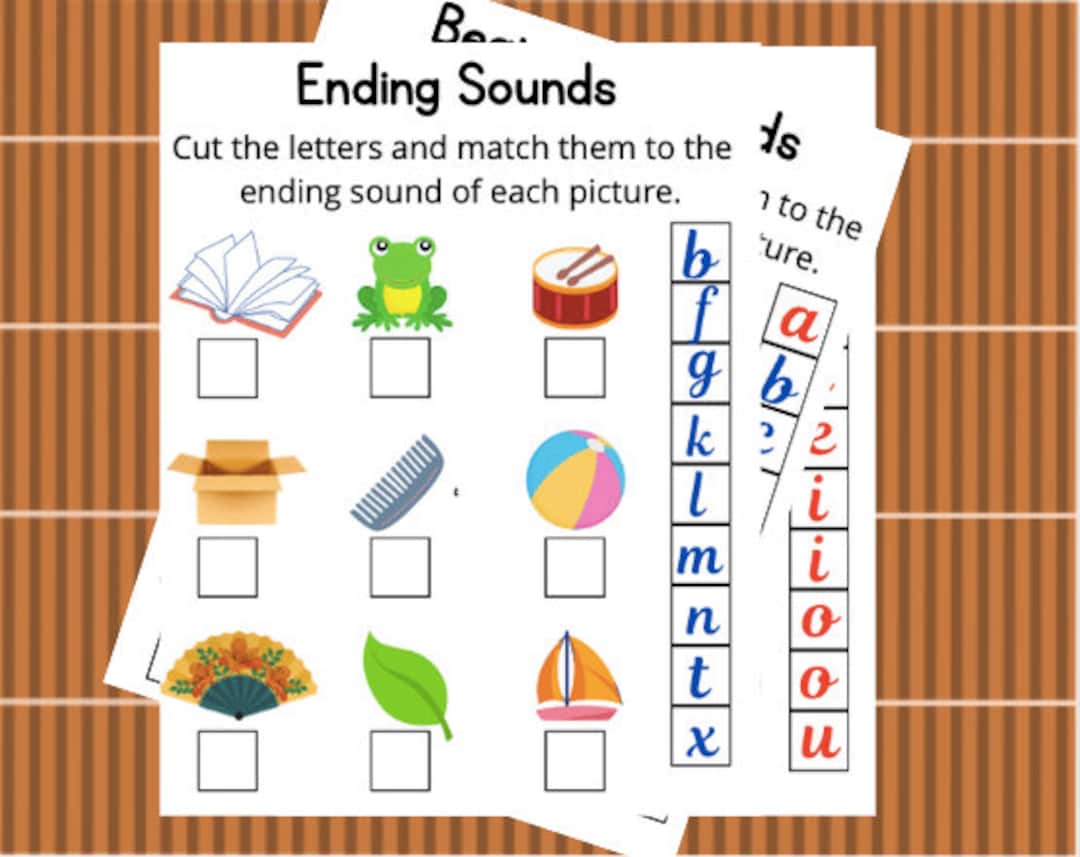 Beginning, Middle and End Sound Interactive Worksheet - Etsy