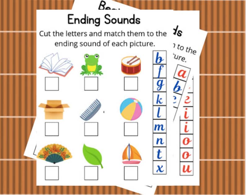 Beginning, Middle and End Sound Interactive Worksheet - Etsy