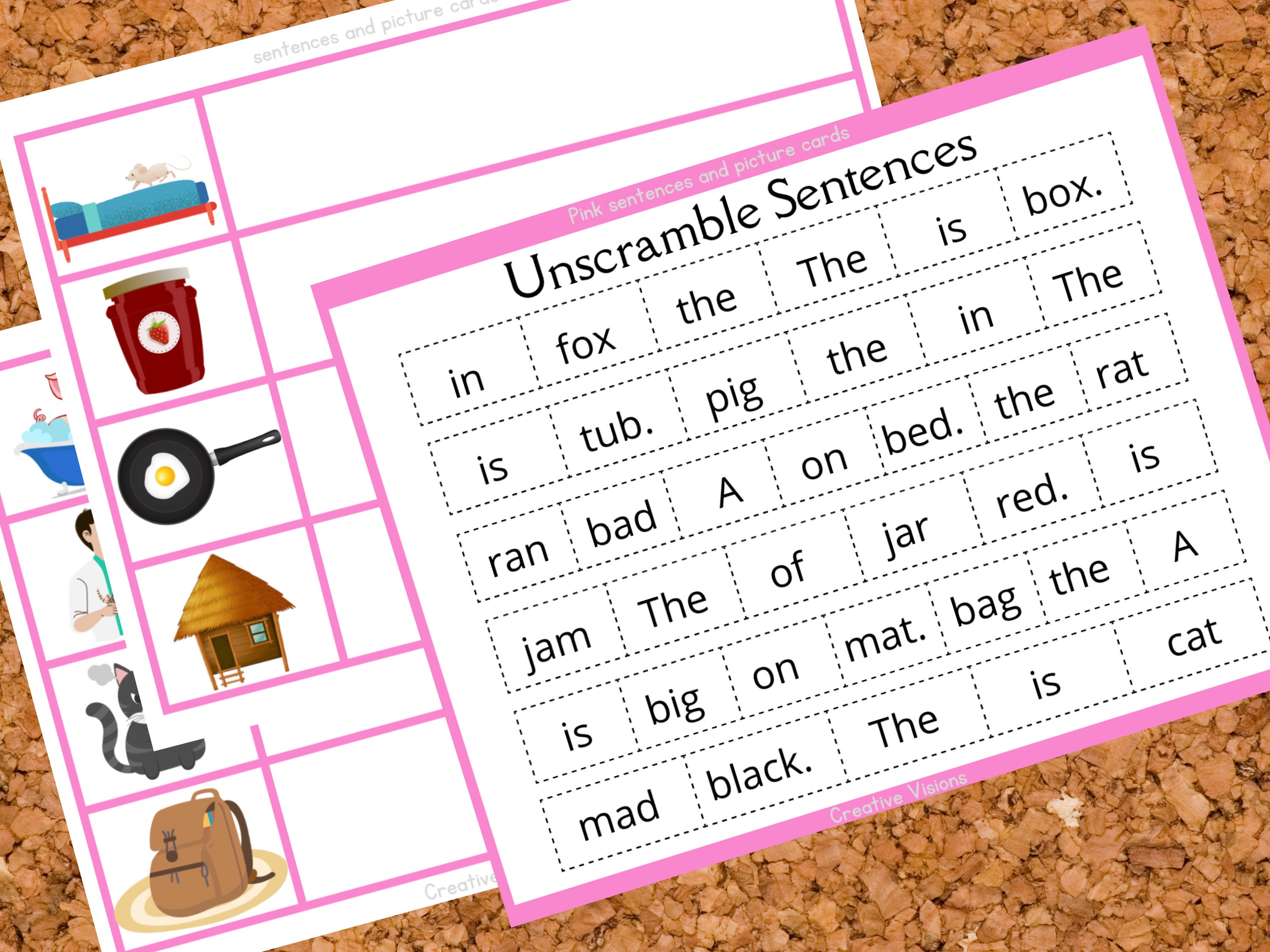 Building Sentences by Unscrambling the Words - Etsy