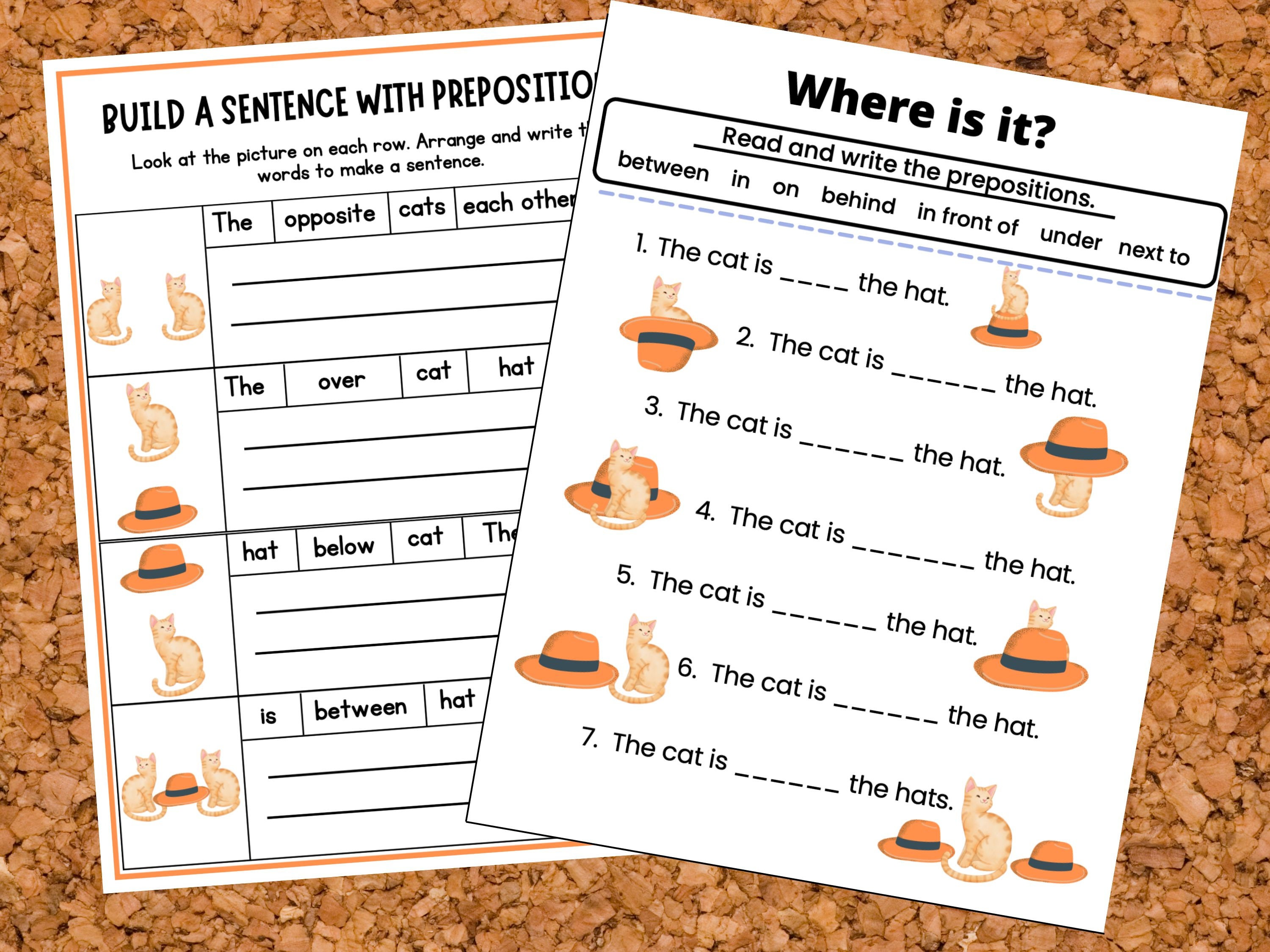 Montessori Prepositions of Place Activity | Hands-on Grammar & Reading ...