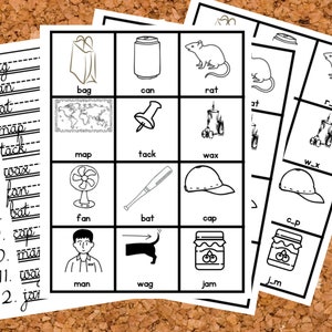 CVC Worksheets - Etsy