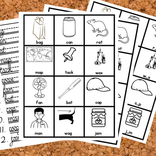 CVC Worksheets - Etsy