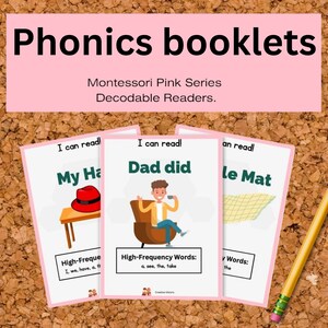 Pink Montessori Decodable Readers - Etsy