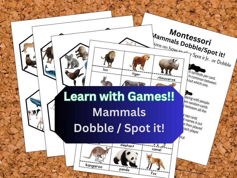 Mammals Dobble / Spot It! - Etsy