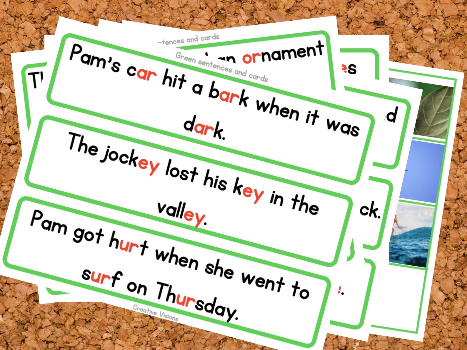 Montessori Green Sentence Strips - Etsy