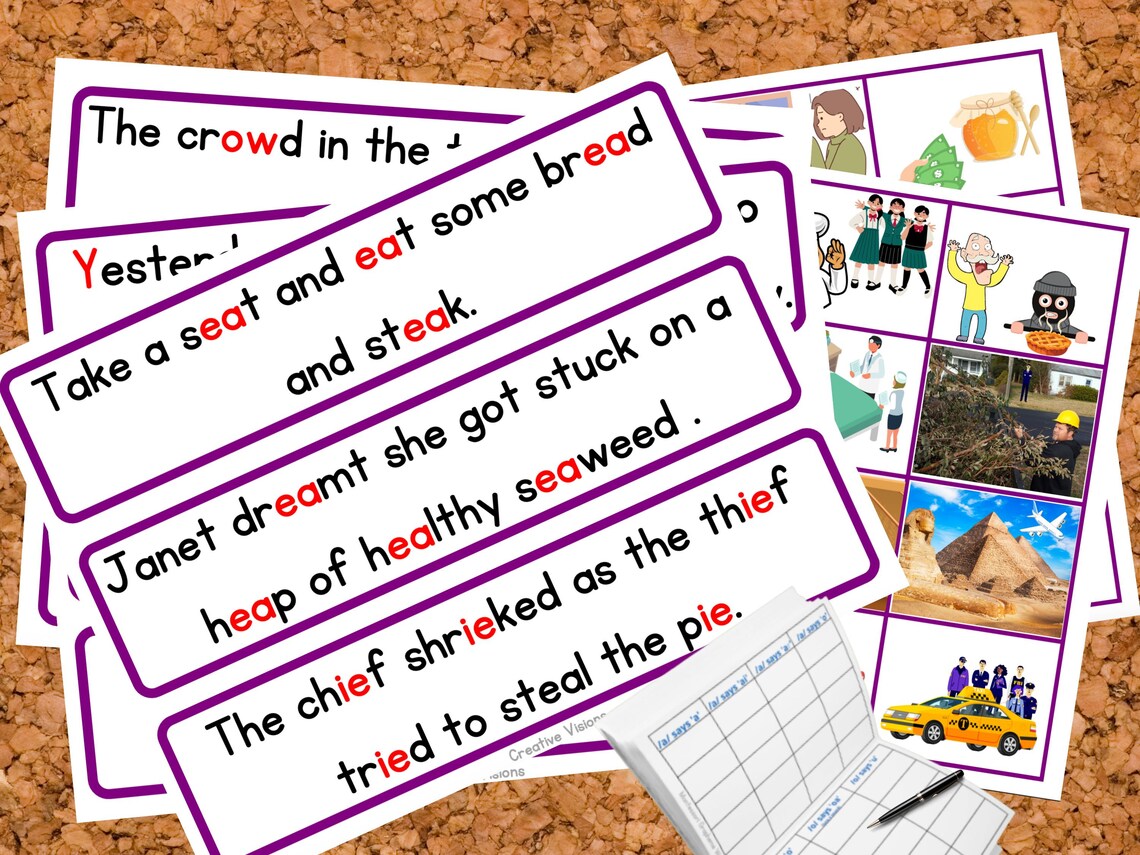Grapheme Alternate Sounds Sentences and Pictures - Etsy
