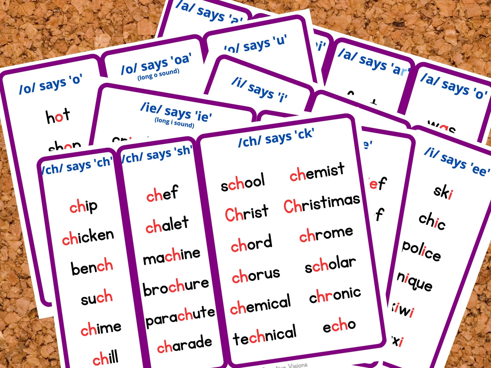 Montessori Grapheme Alternate Sounds Word Lists and Sorting Exercises ...