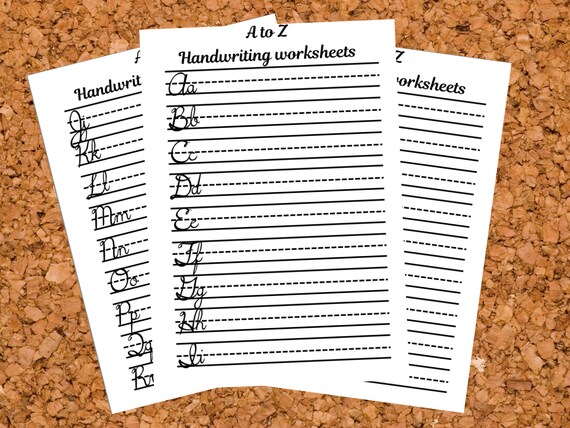 Handwriting Worksheets - Etsy