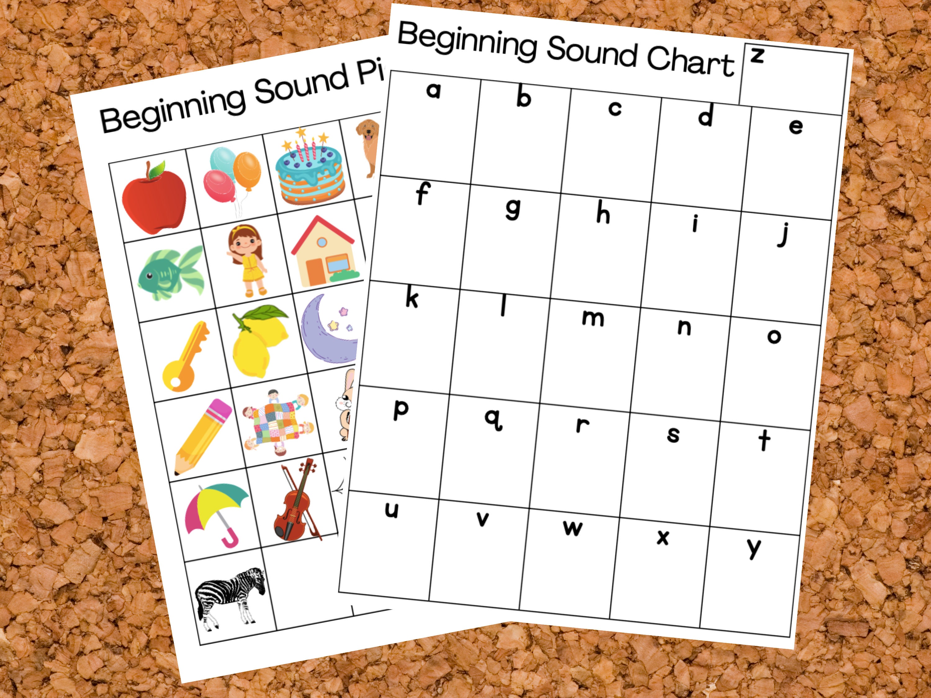 Montessori Initial Sound Chart - Etsy
