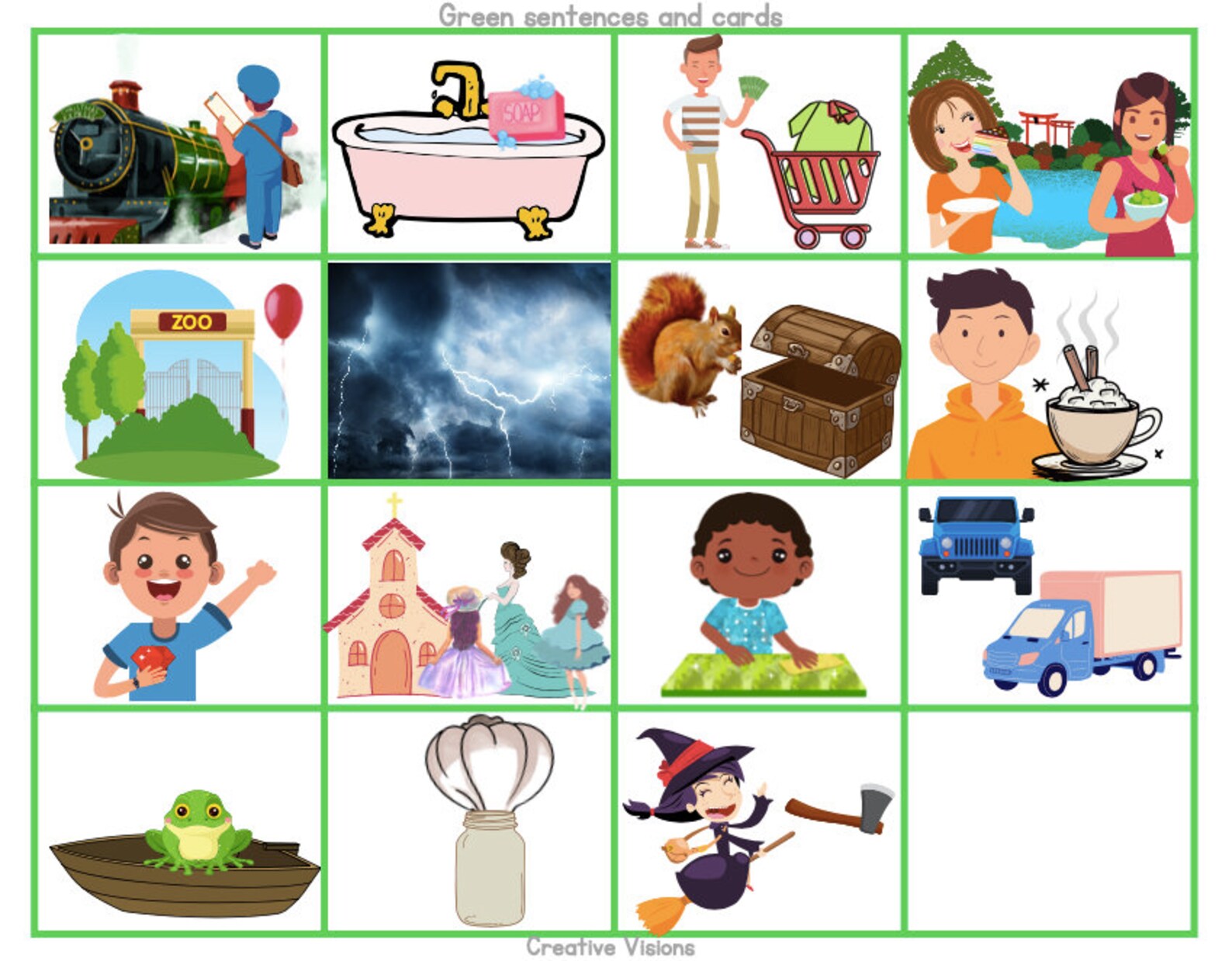 Montessori Green Sentence Strips - Etsy