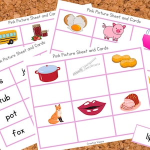 Pink Picture Sheet and Cards - Etsy