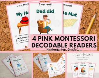 Montessori Pink Series Readers Bundle CVC Decodable Books - Etsy