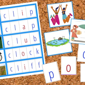 Montessori Blue Series Spelling - Etsy