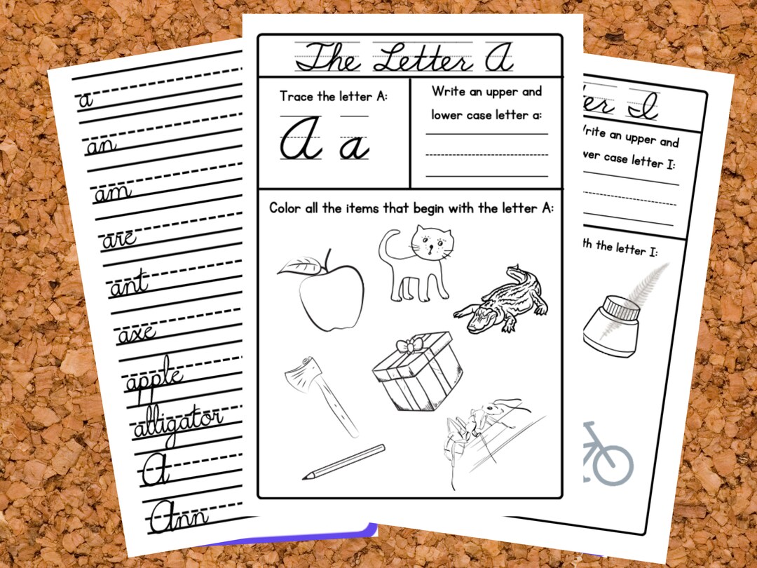 A to Z Handwriting Worksheets | Alphabet Tracing and Letter Recognition ...