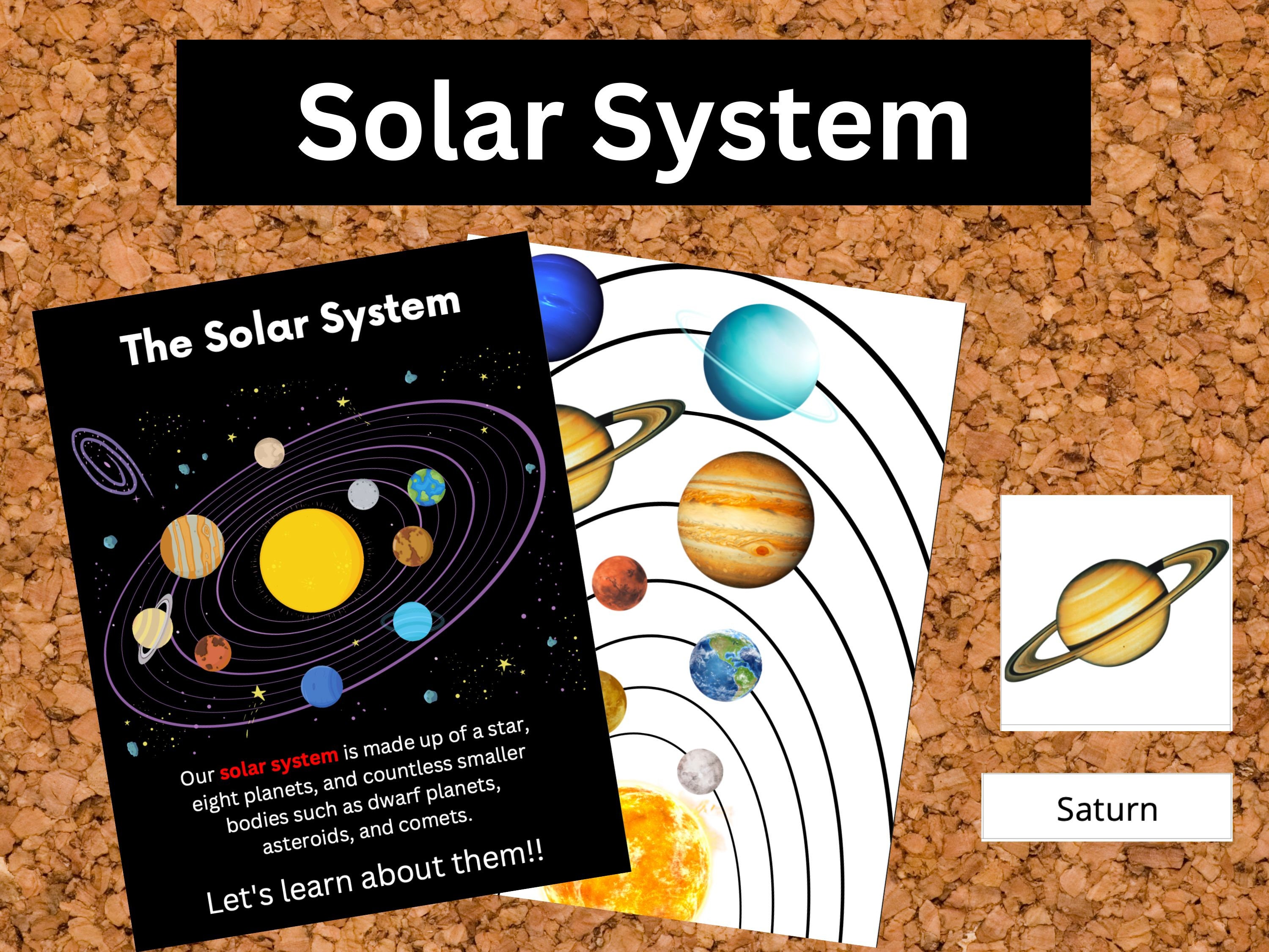 Solar System Activity Bundle: Montessori Flashcards & Planet Sorting ...