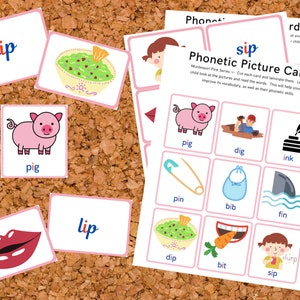 I Sound Pink Series Montessori Picture Cards - Etsy