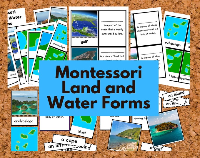 Montessori Land and Water Forms - Etsy