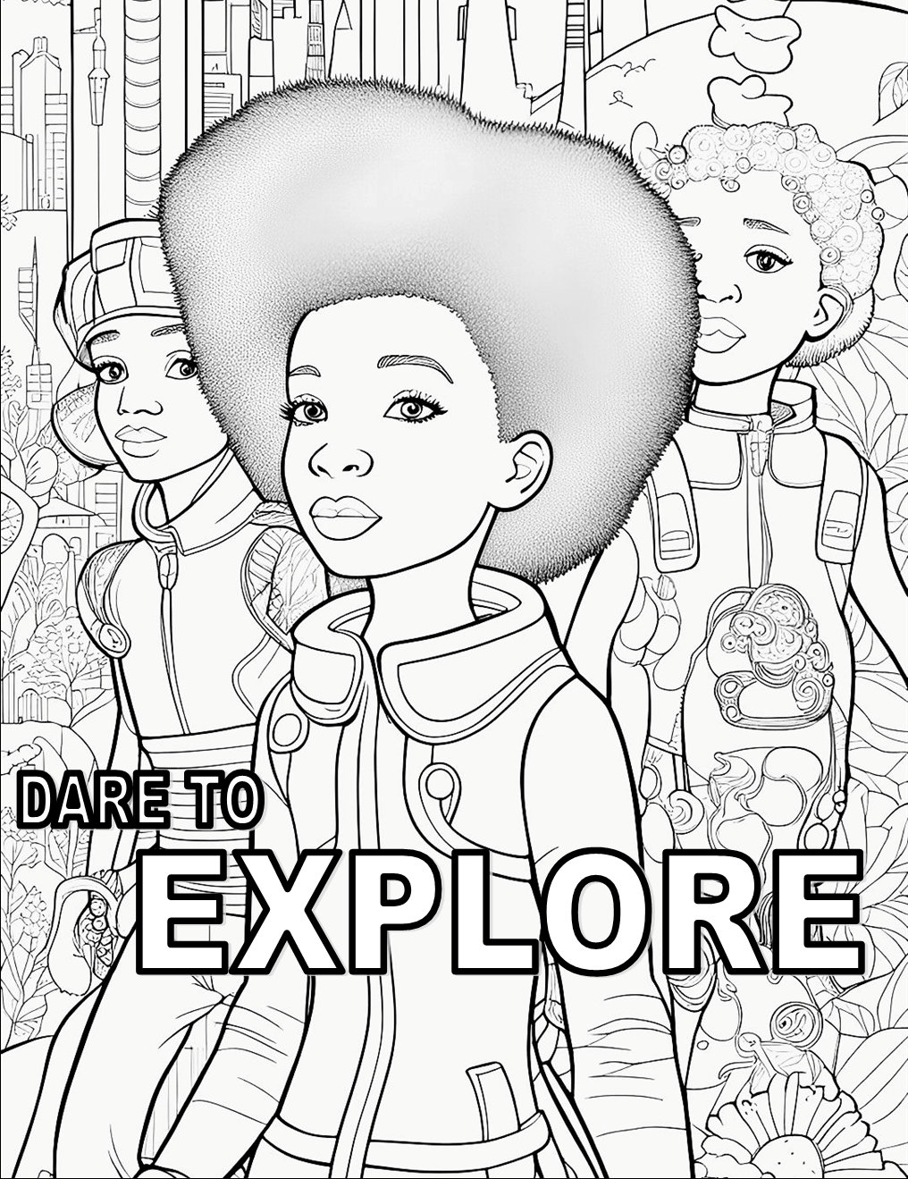 Afrofuturism Kids Coloring Book - Etsy