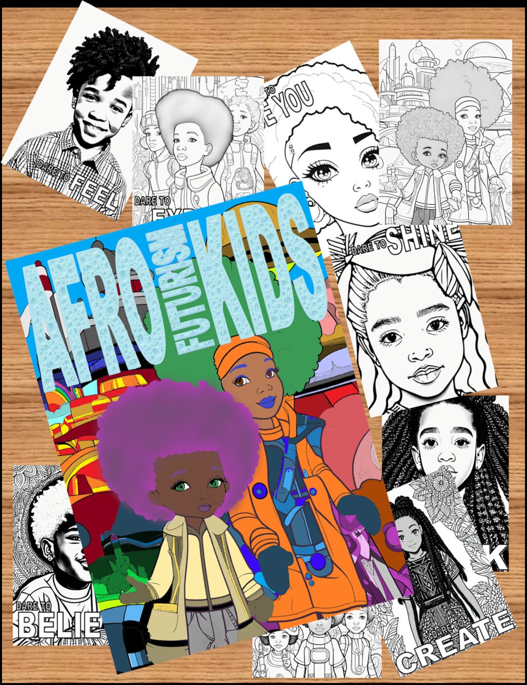 Afrofuturism Kids Coloring Book - Etsy