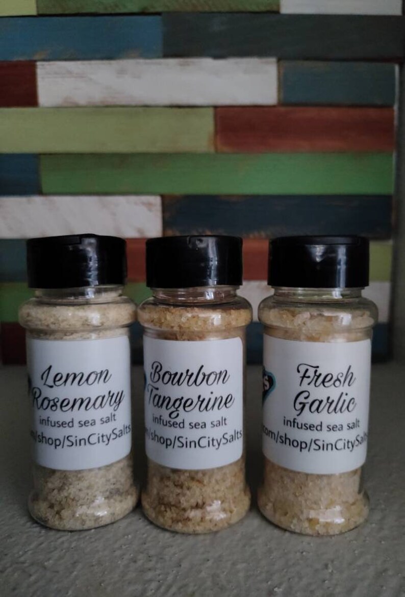 Infused Sea Salts 3.5oz Containers. Flavored Salts. Free Shipping With ...