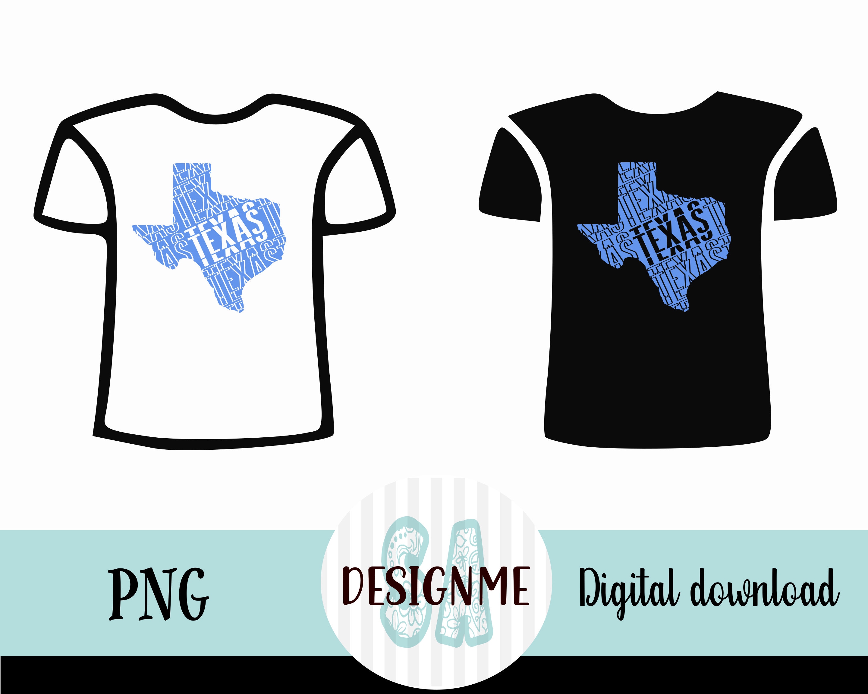 Texas Bundle Png, Texas Map and Font Png, Texas State Printable and ...