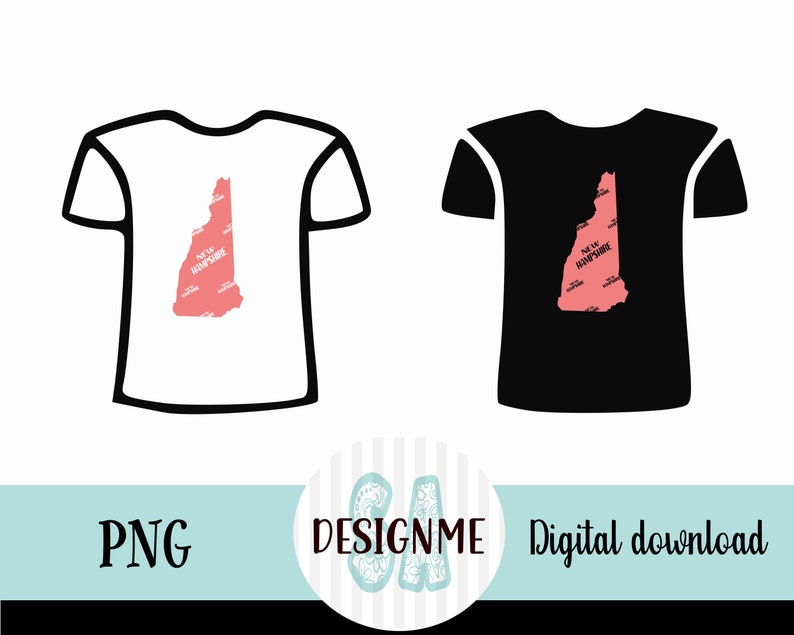 New Hampshire Bundle Map Png, New Hampshire State Printable and Cutting ...