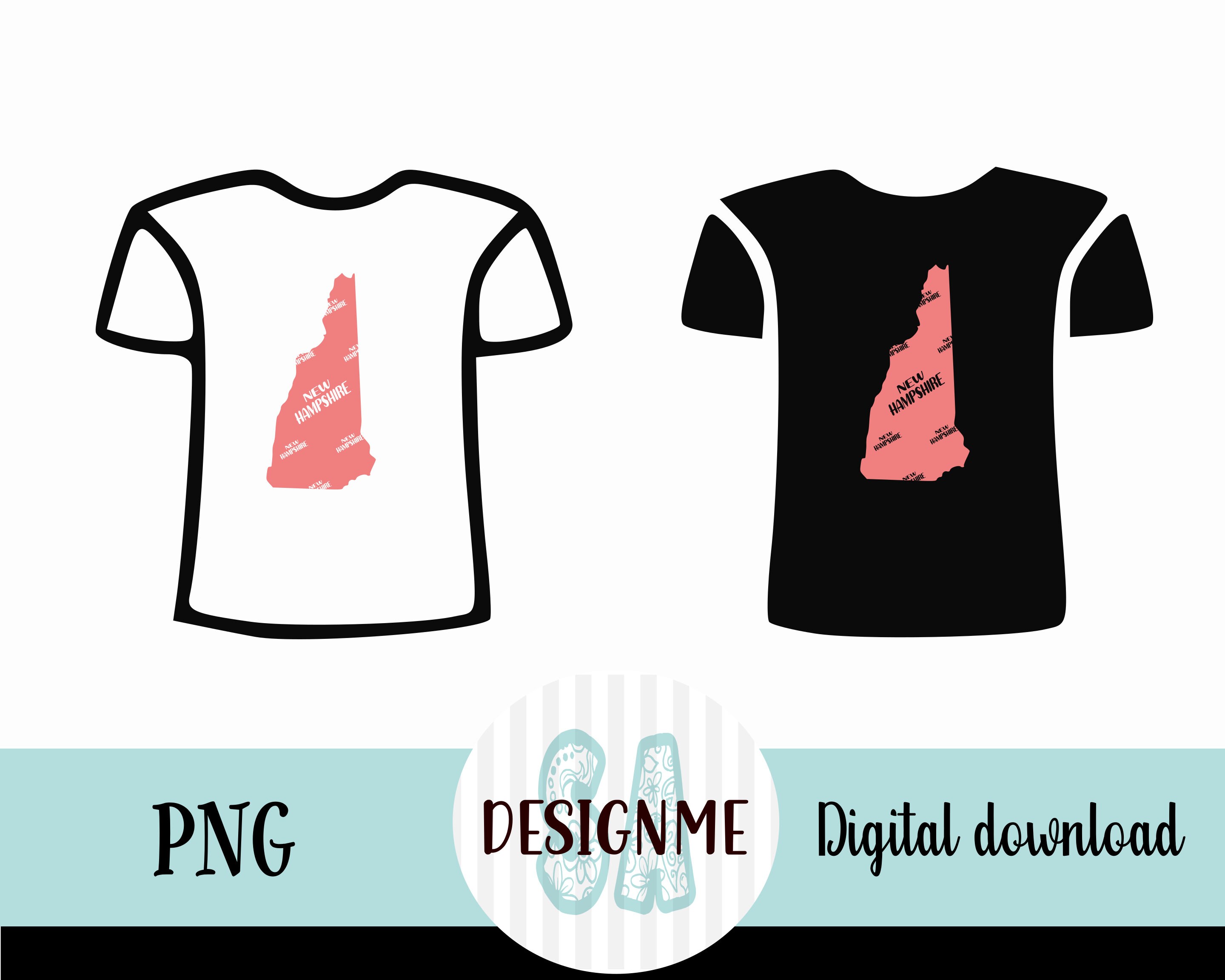 New Hampshire Bundle Map Png, New Hampshire State Printable and Cutting ...