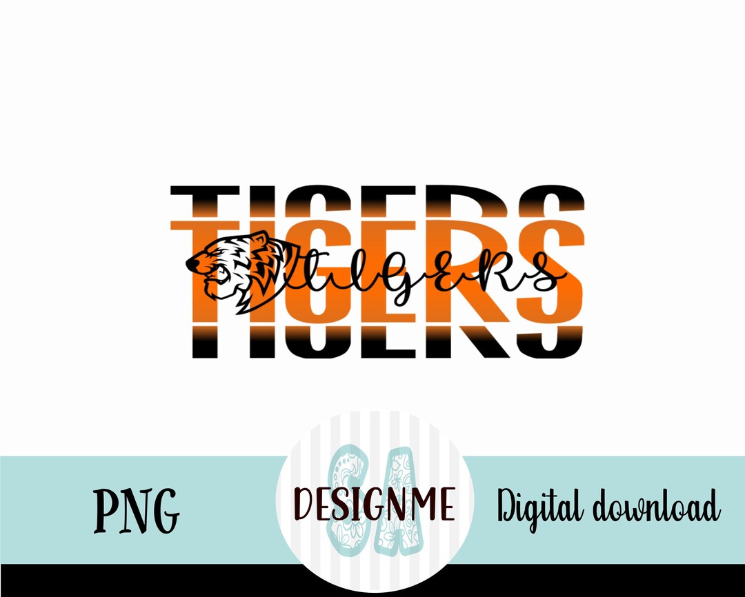 Tigers Png, Tigers Team, Orange and Black Tigers, Digital Download ...