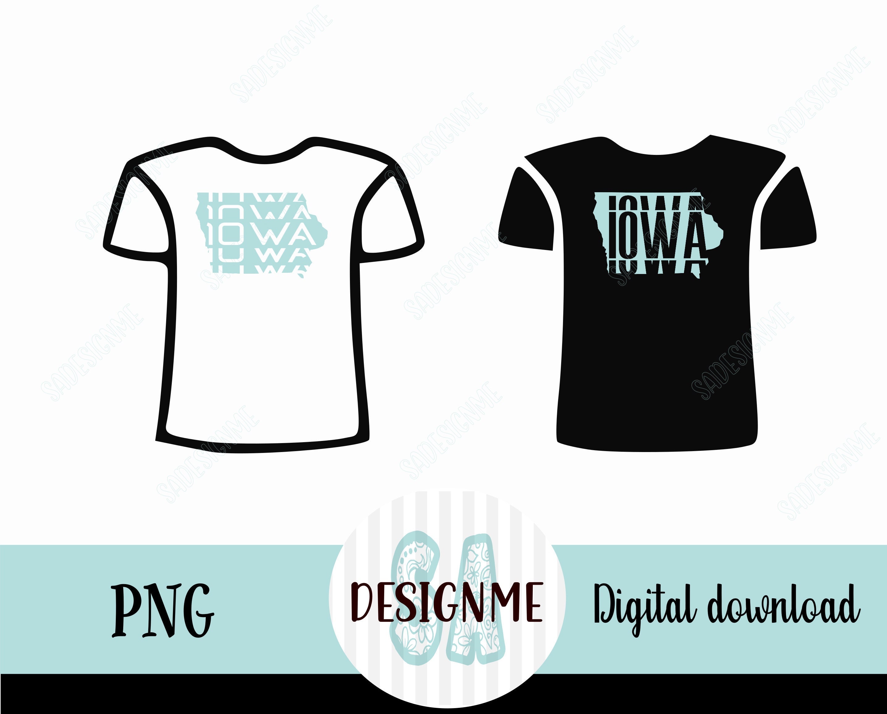 Iowa Png Bundle, Iowa Map Png, Iowa State Printable and Cutting File ...