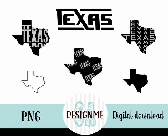 Texas Bundle Png Texas Map and Font Png Texas State - Etsy