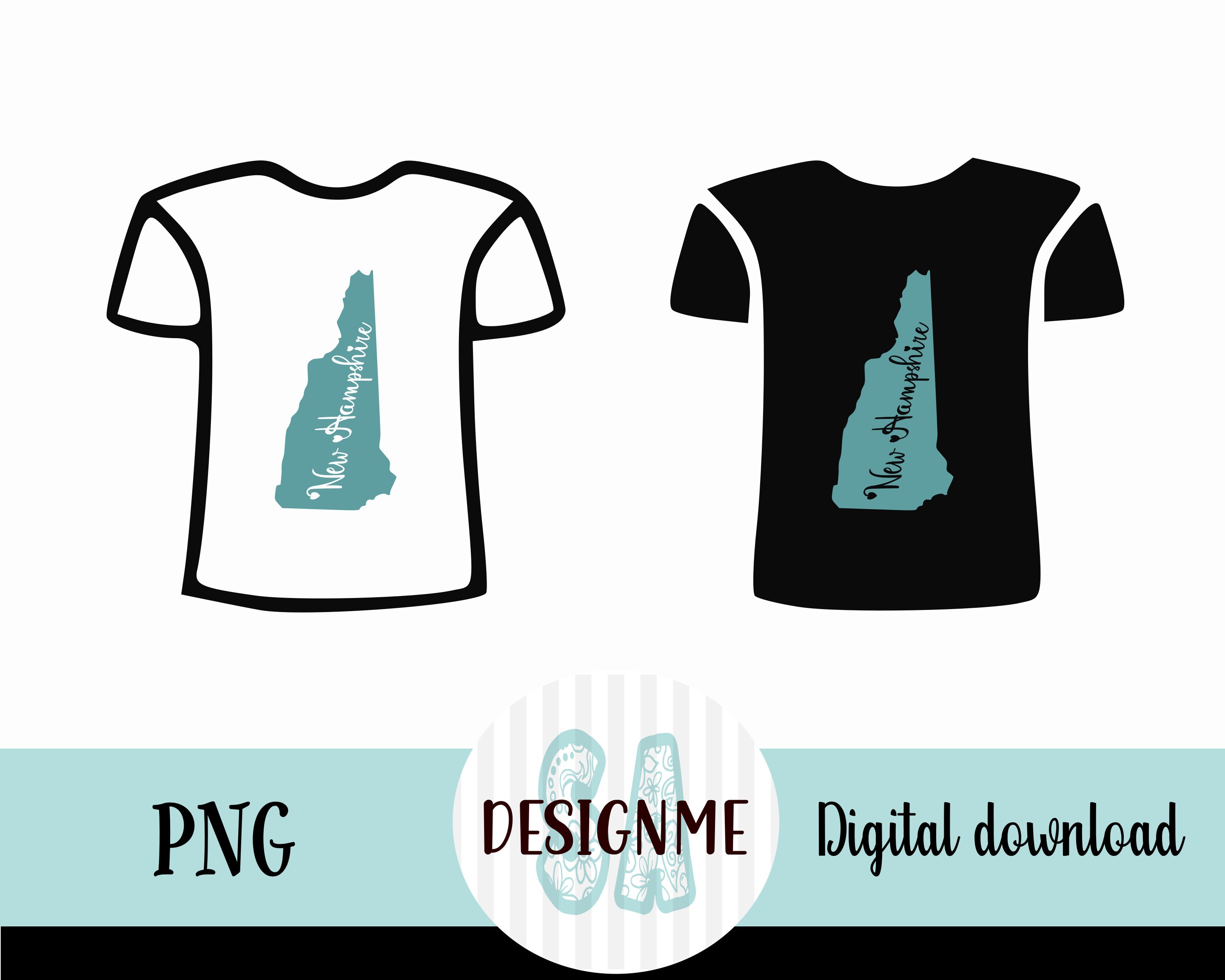 New Hampshire Bundle Map Png, New Hampshire State Printable and Cutting ...