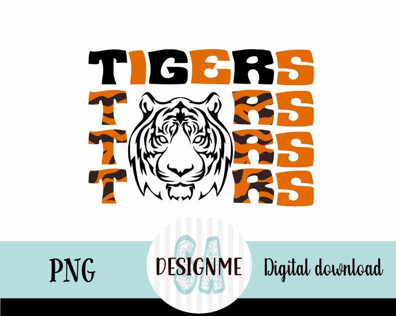 Tigers Png, Tigers Team, Orange and Black Tigers, Digital Download ...