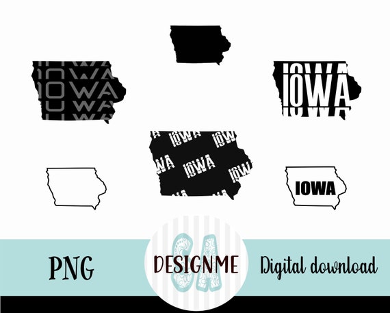 Iowa Png Bundle Iowa Map Png Iowa State Printable and - Etsy