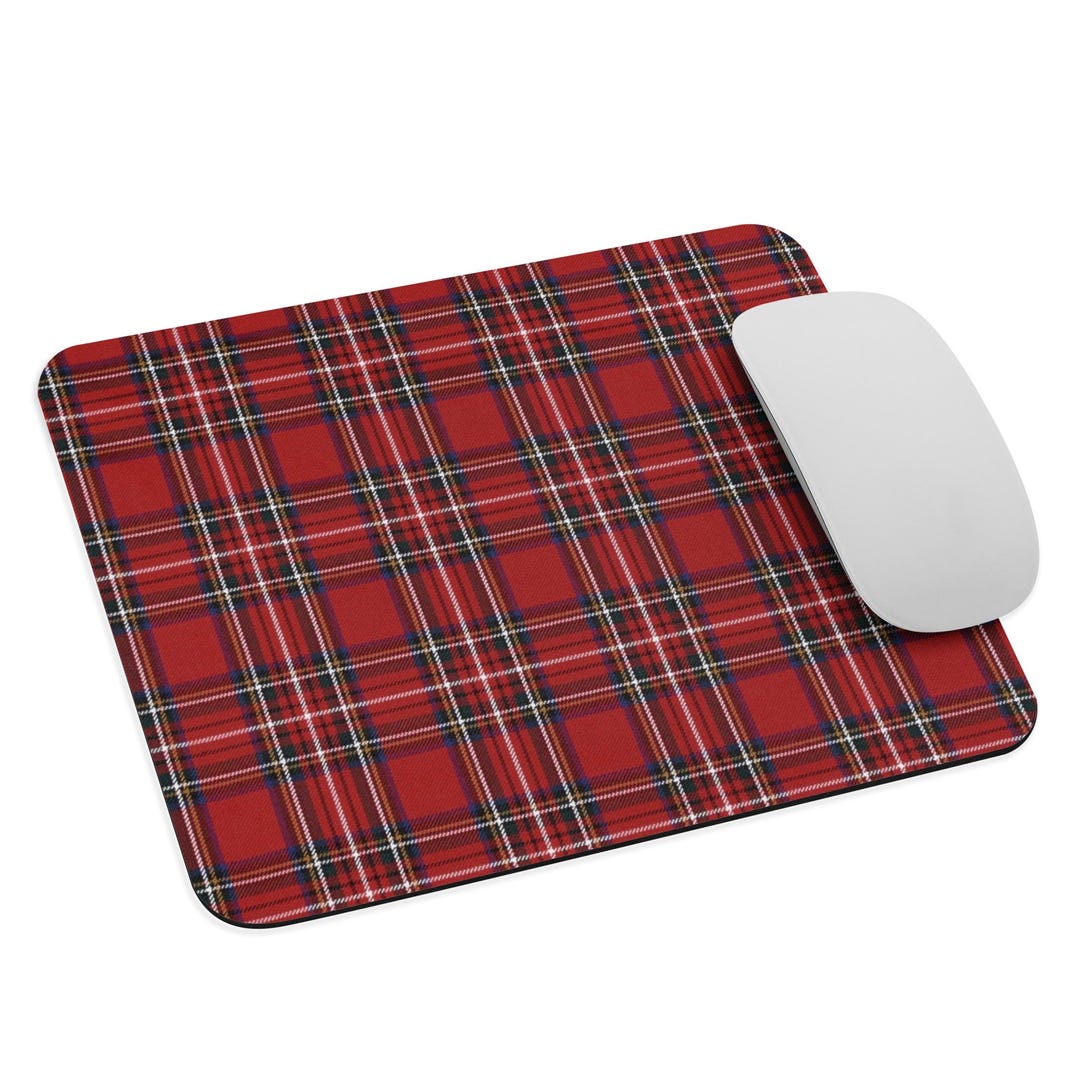 Plaid Mouse Pad - Aesthetic Desk Mat - Vintage Checkered Office Decor ...