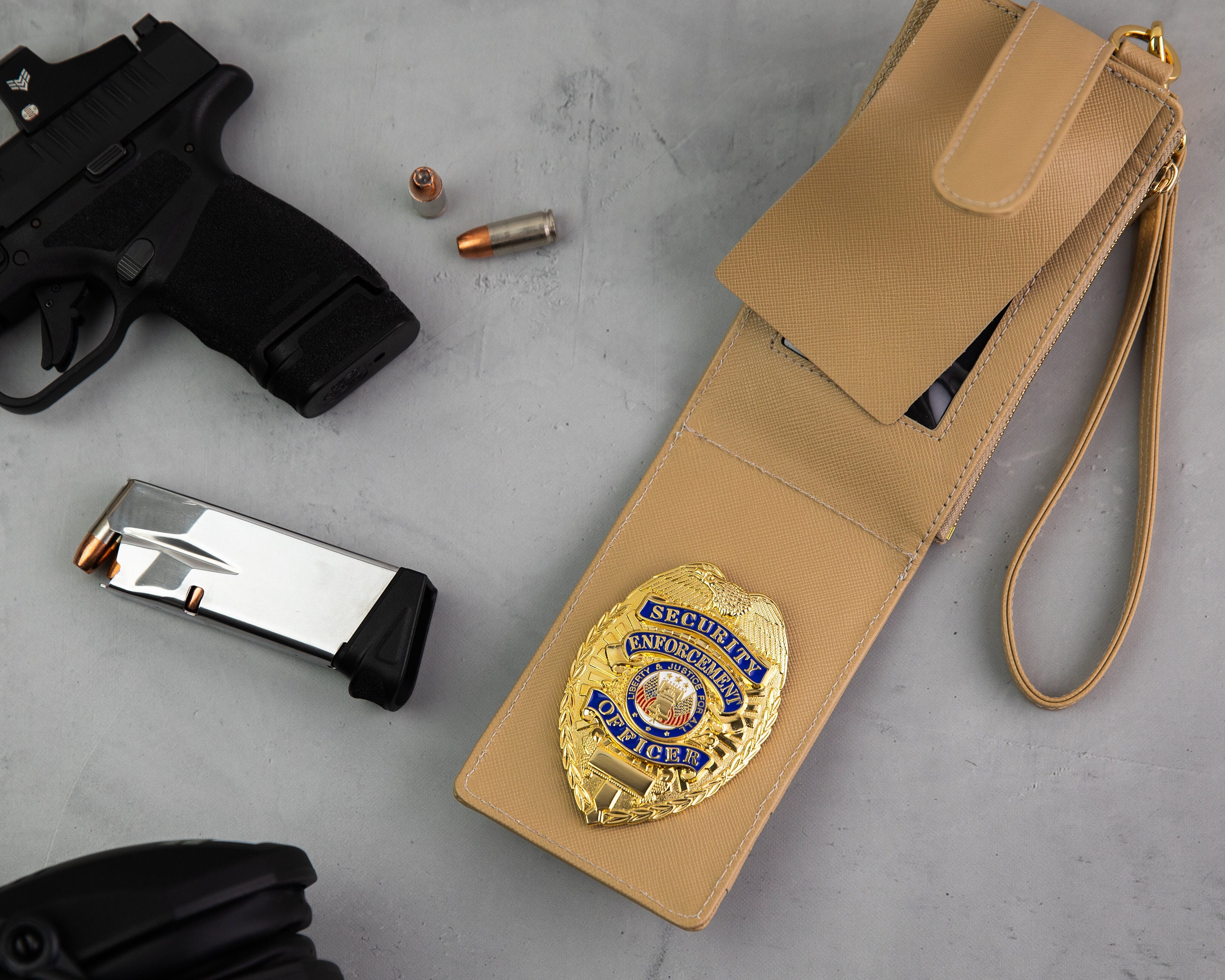 Kopp & Company Luxury Police Badge Wallet for Women in Law Enforcement ...