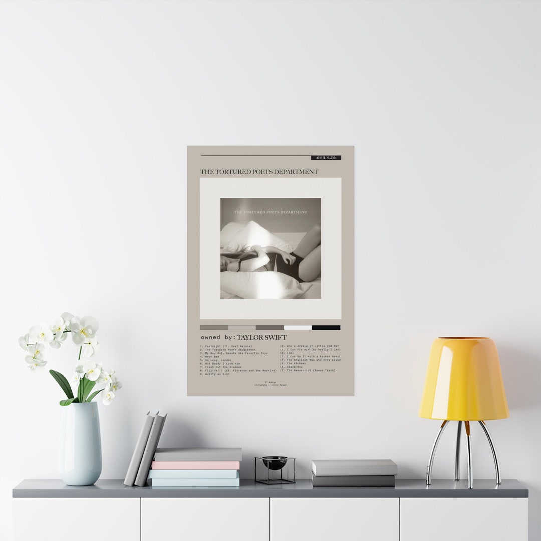 The Tortured Poets Department Song Titles Poster TTPD Taylor Swift ...