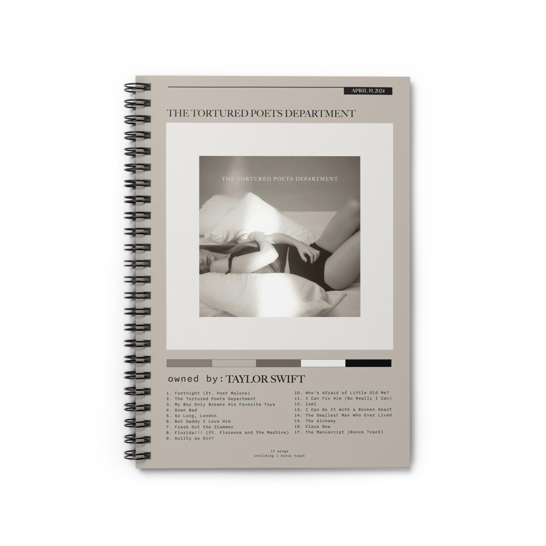 The Tortured Poets Department Song Titles Journal TTPD Taylor Swift ...